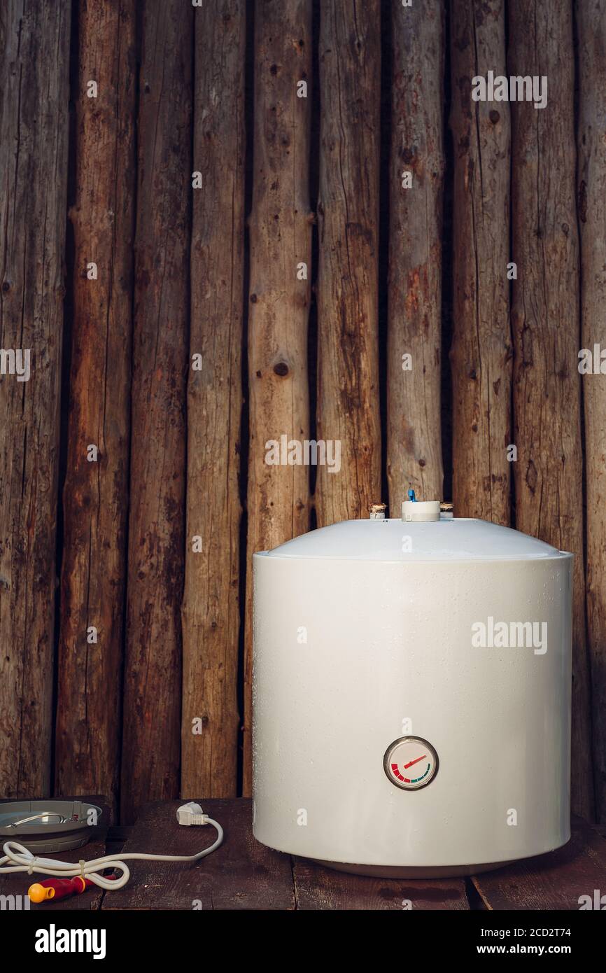 Old hot water tank hi-res stock photography and images - Alamy