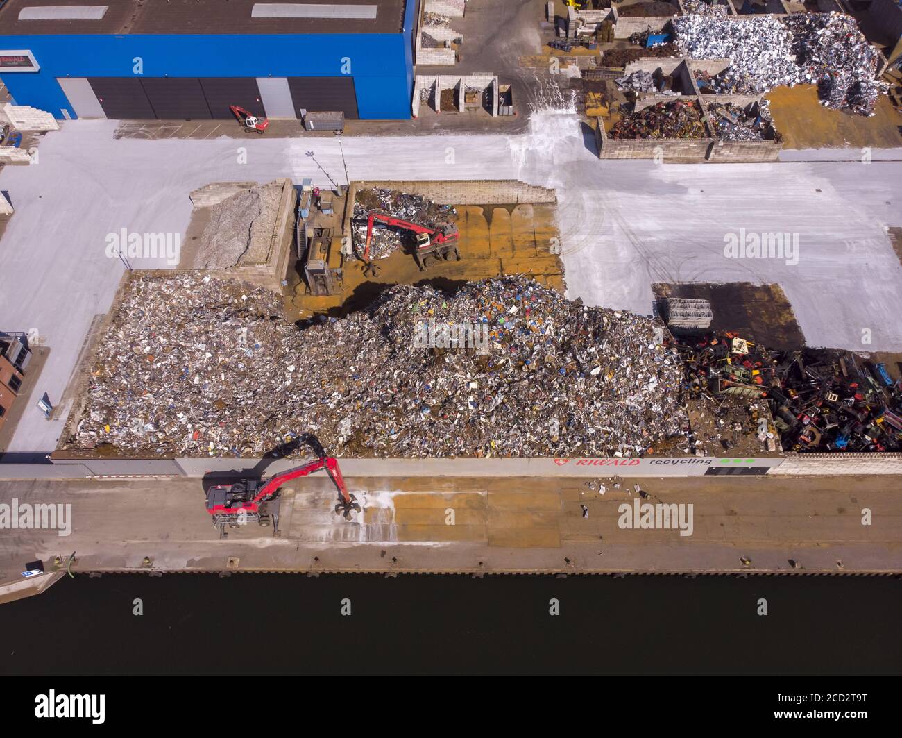 Dutch recycling scrapyard seen from above Stock Photo - Alamy
