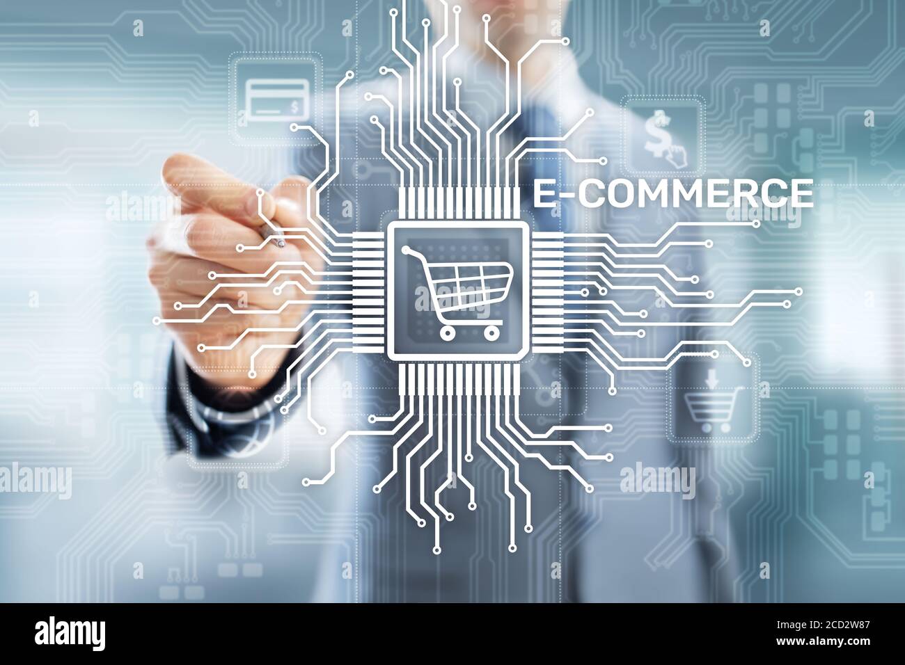 E-commerce business online digital internet shopping concept on virtual ...