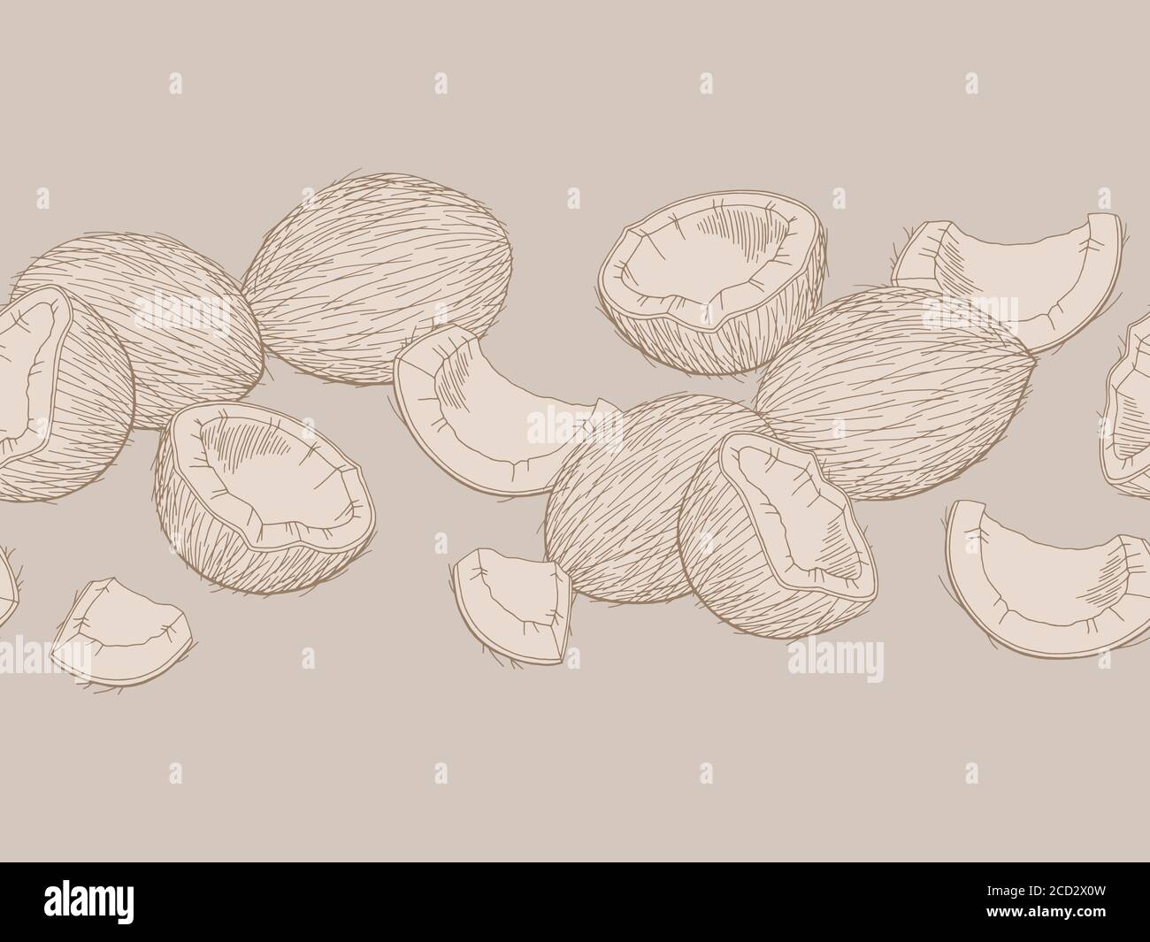 Coconut graphic color seamless pattern background sketch illustration ...