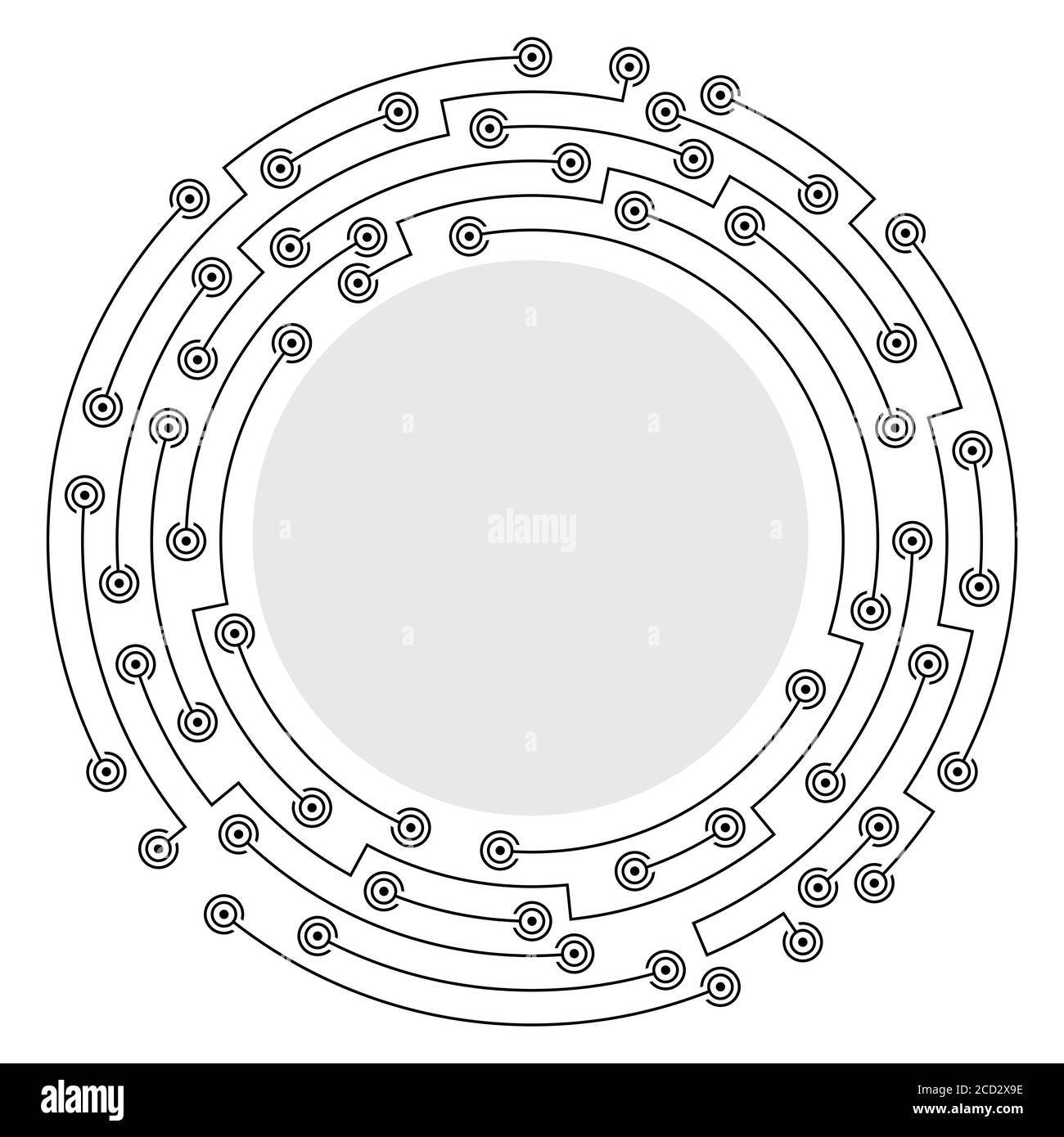 Abstract technology round frame Stock Vector Image & Art - Alamy