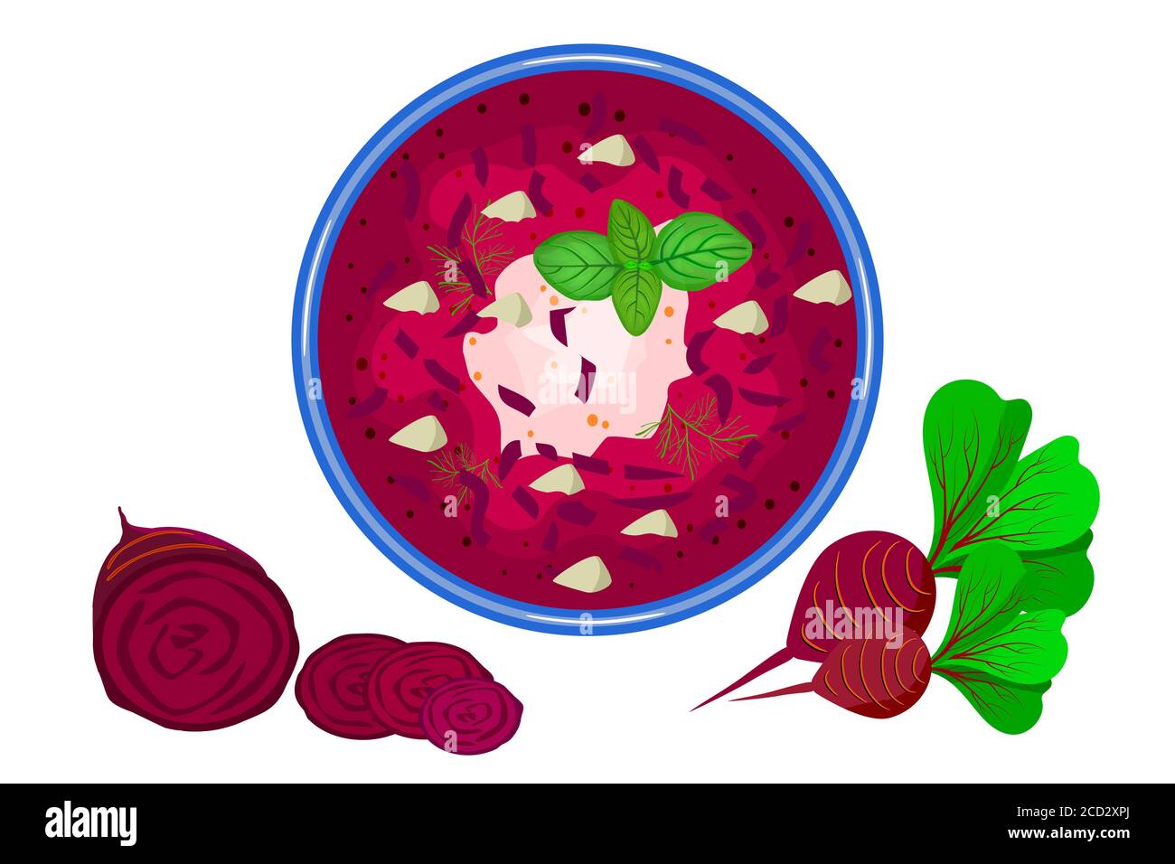 Vegetable soup beetroot tomato Stock Vector Images - Alamy