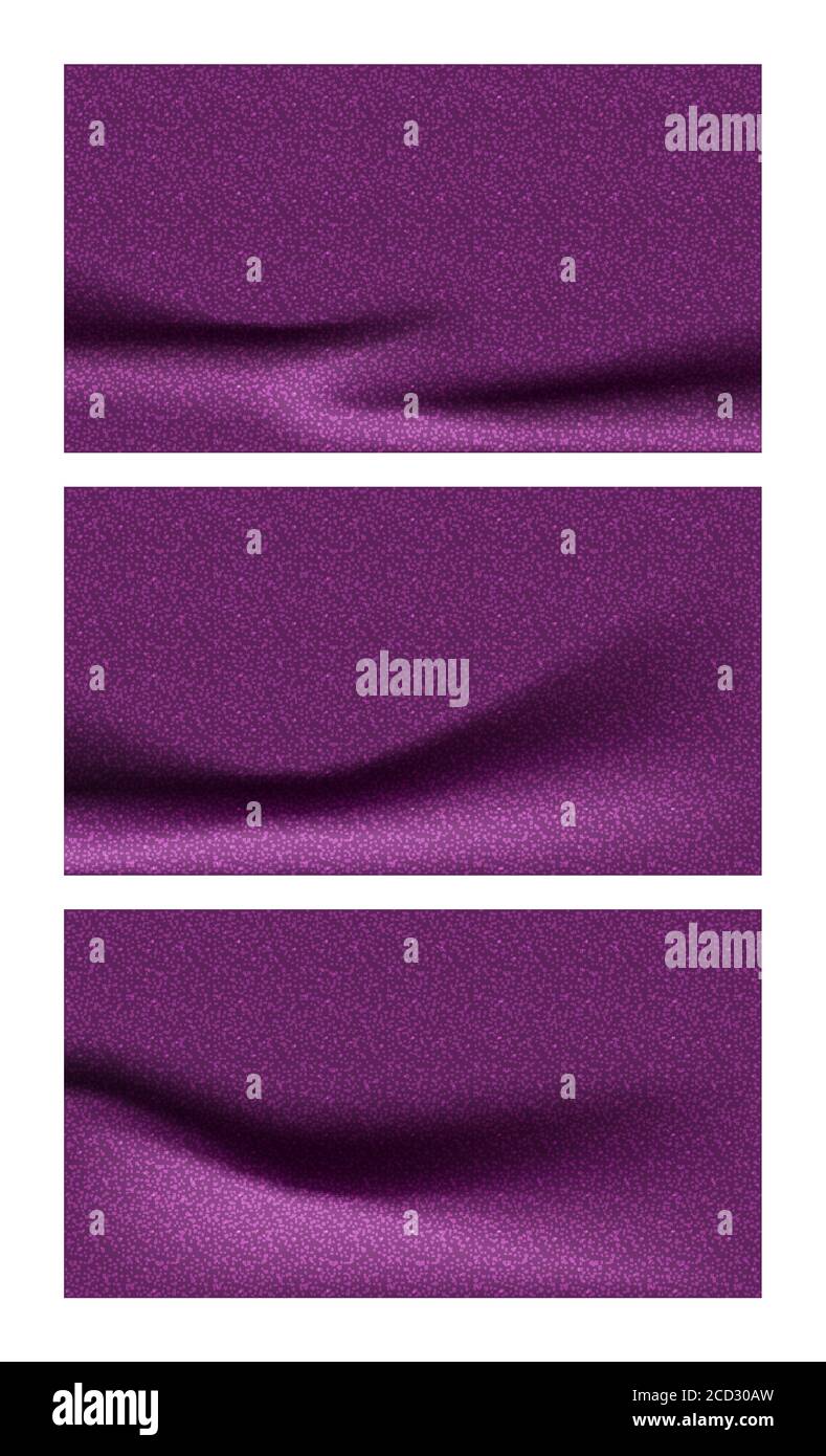 Purple wrinkled paper sheet cards set of background Stock Vector Image ...
