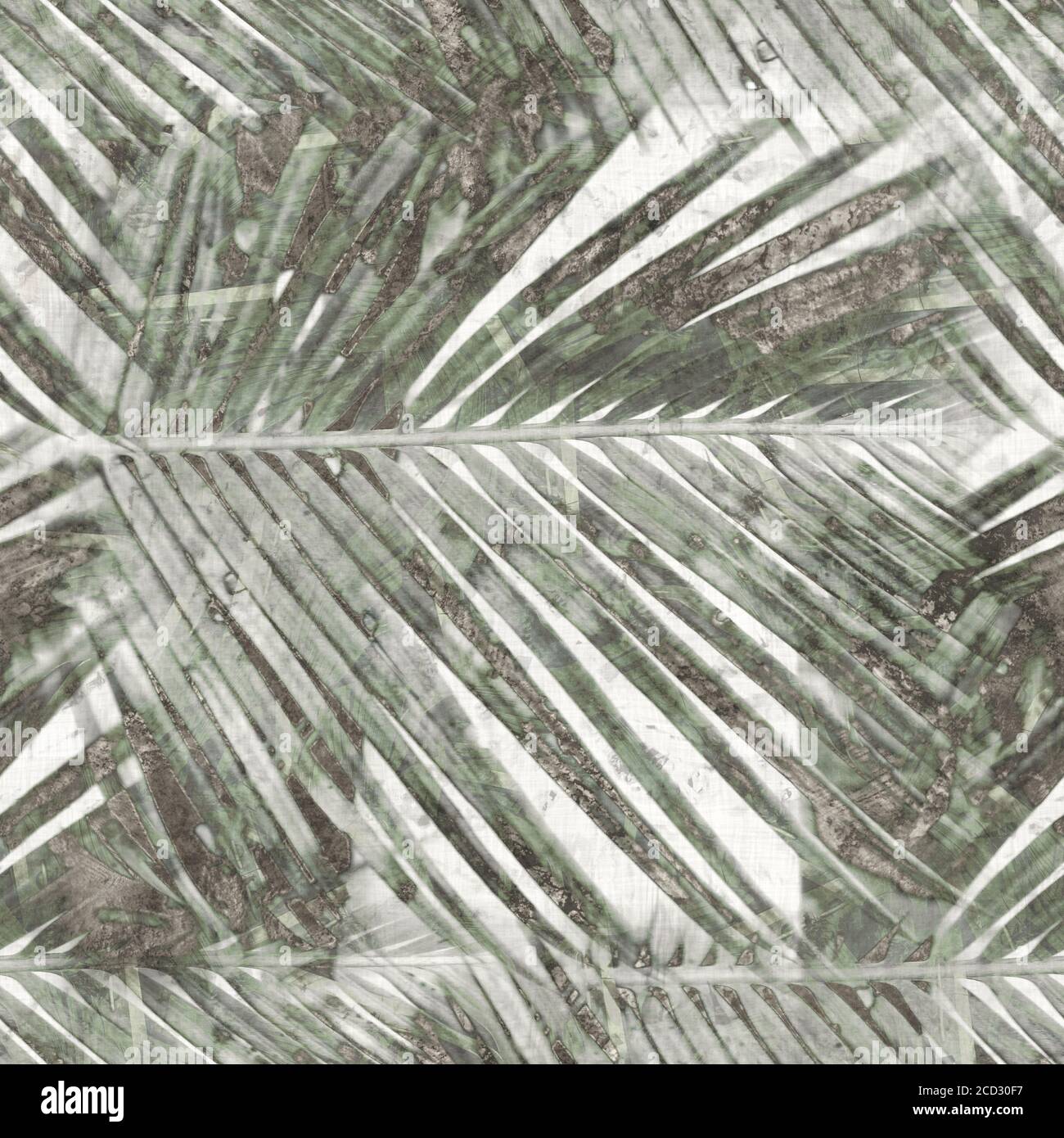 Neutral tropical palm tree leaves seamless pattern Stock Photo - Alamy