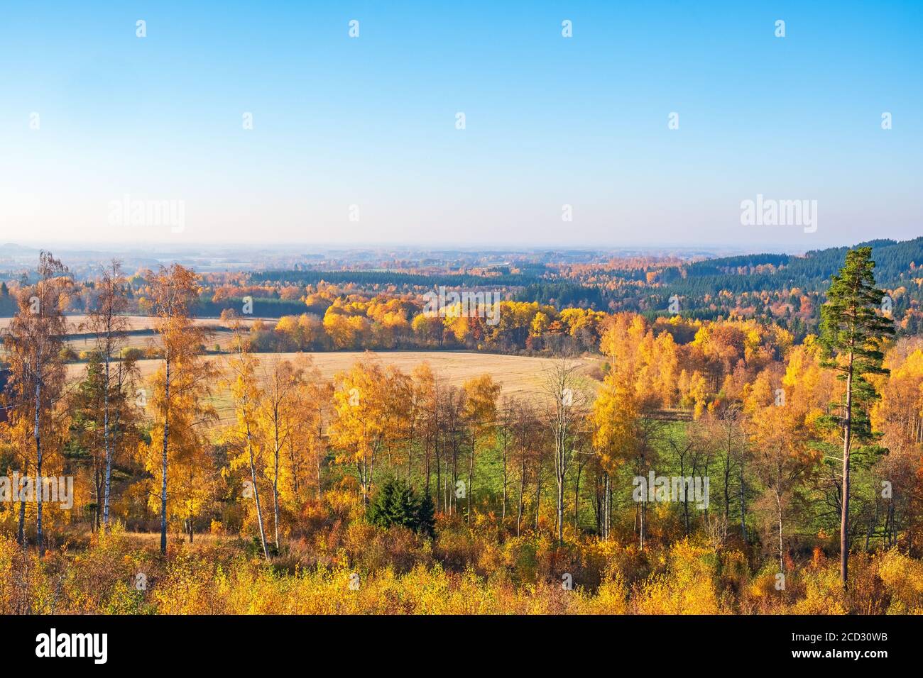 Aerial view autumn countryside hi-res stock photography and images - Alamy