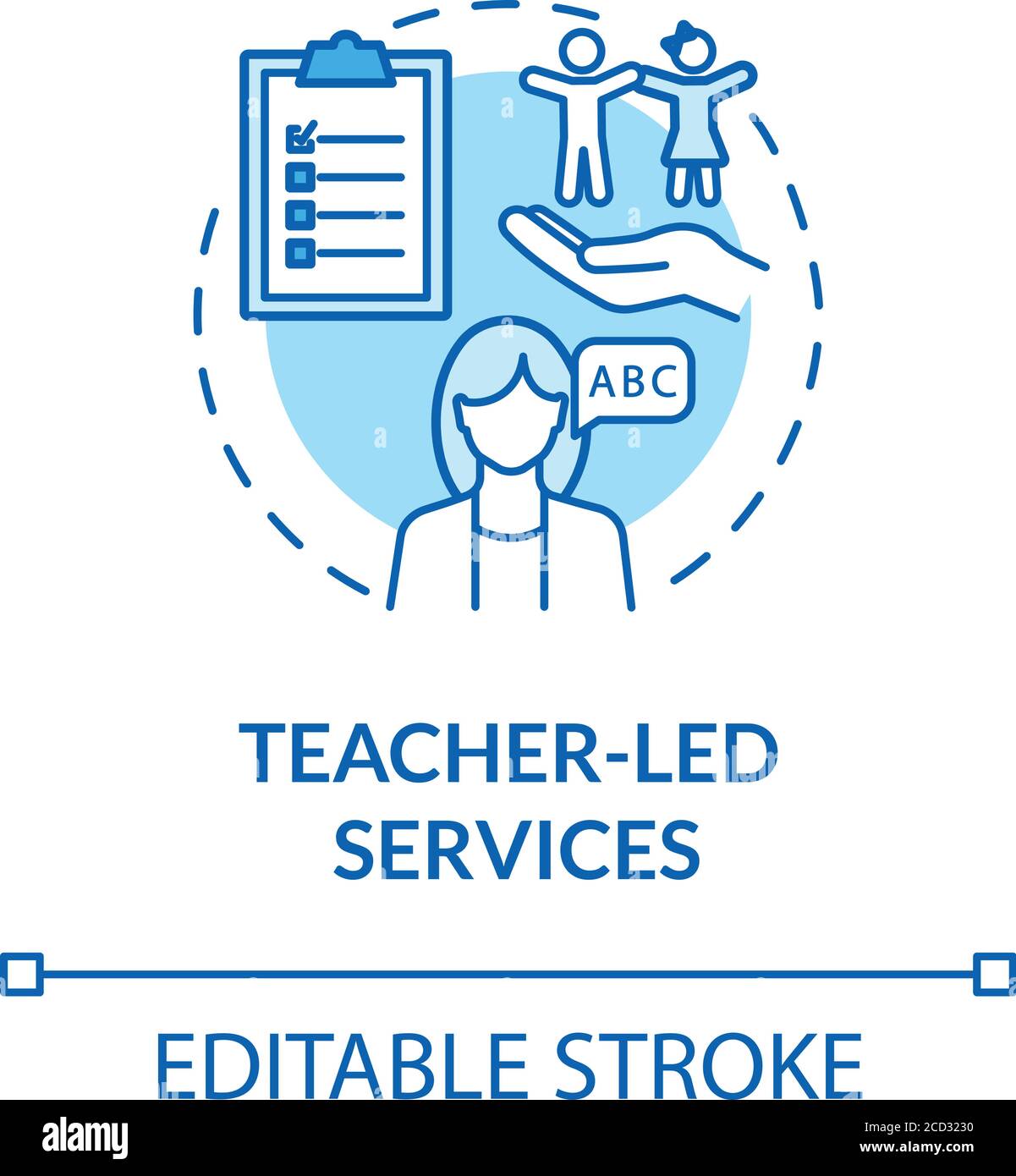 Preschool teacher concept icon Stock Vector Image & Art - Alamy