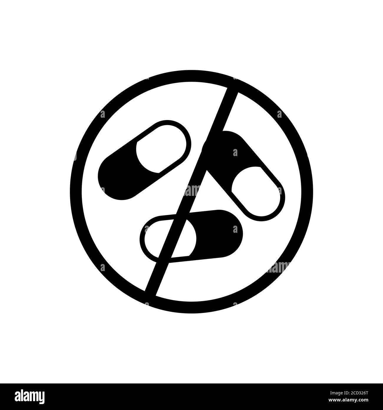 Drug stop icon, stop over dose, international overdose day. Design ...