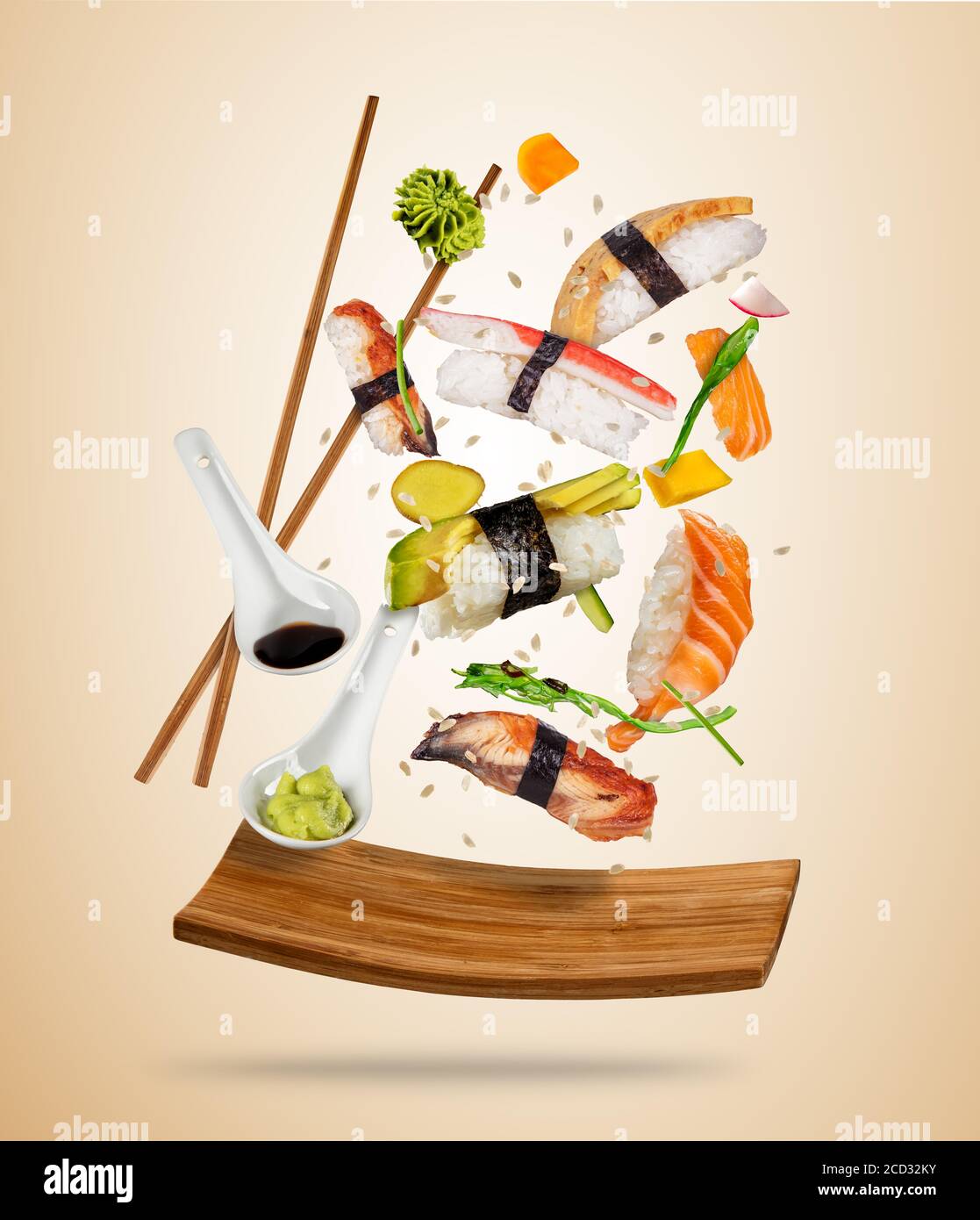 Flying sushi hi-res stock photography and images - Alamy