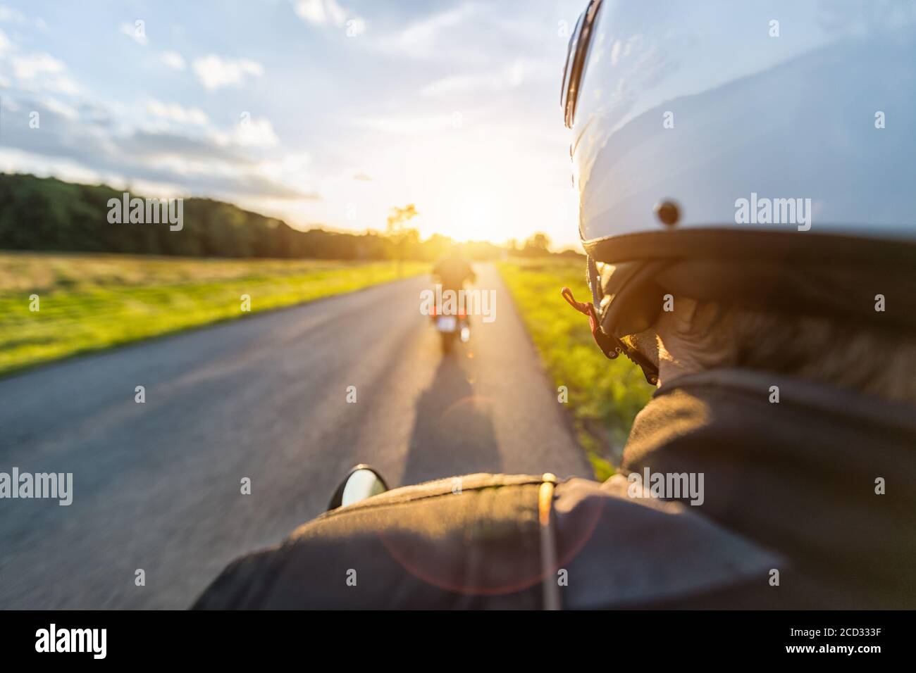 Motorcyclist perspective hi-res stock photography and images - Alamy