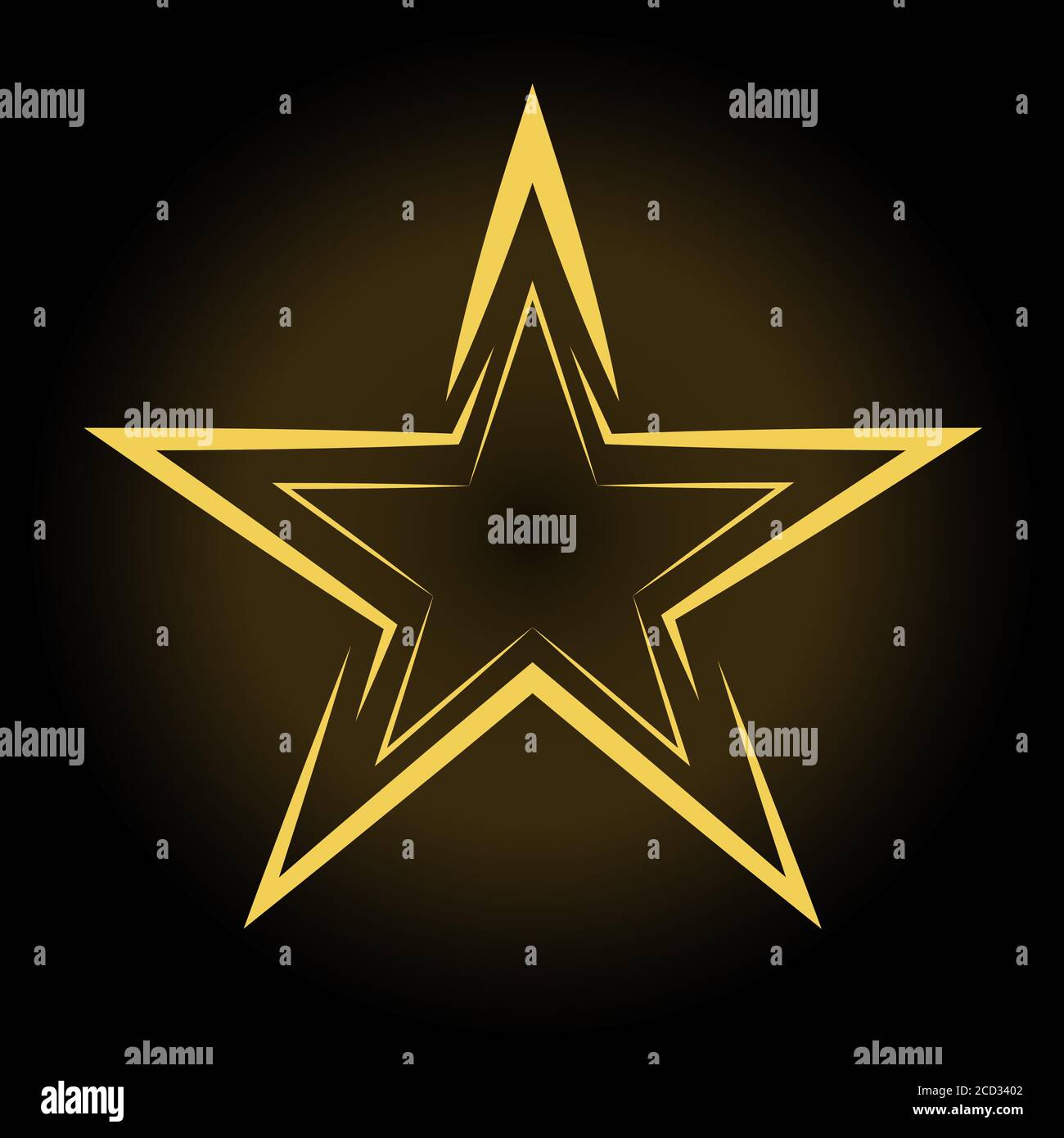 Star. Stylized vector illustration for logo, sticker, emblem isolated ...
