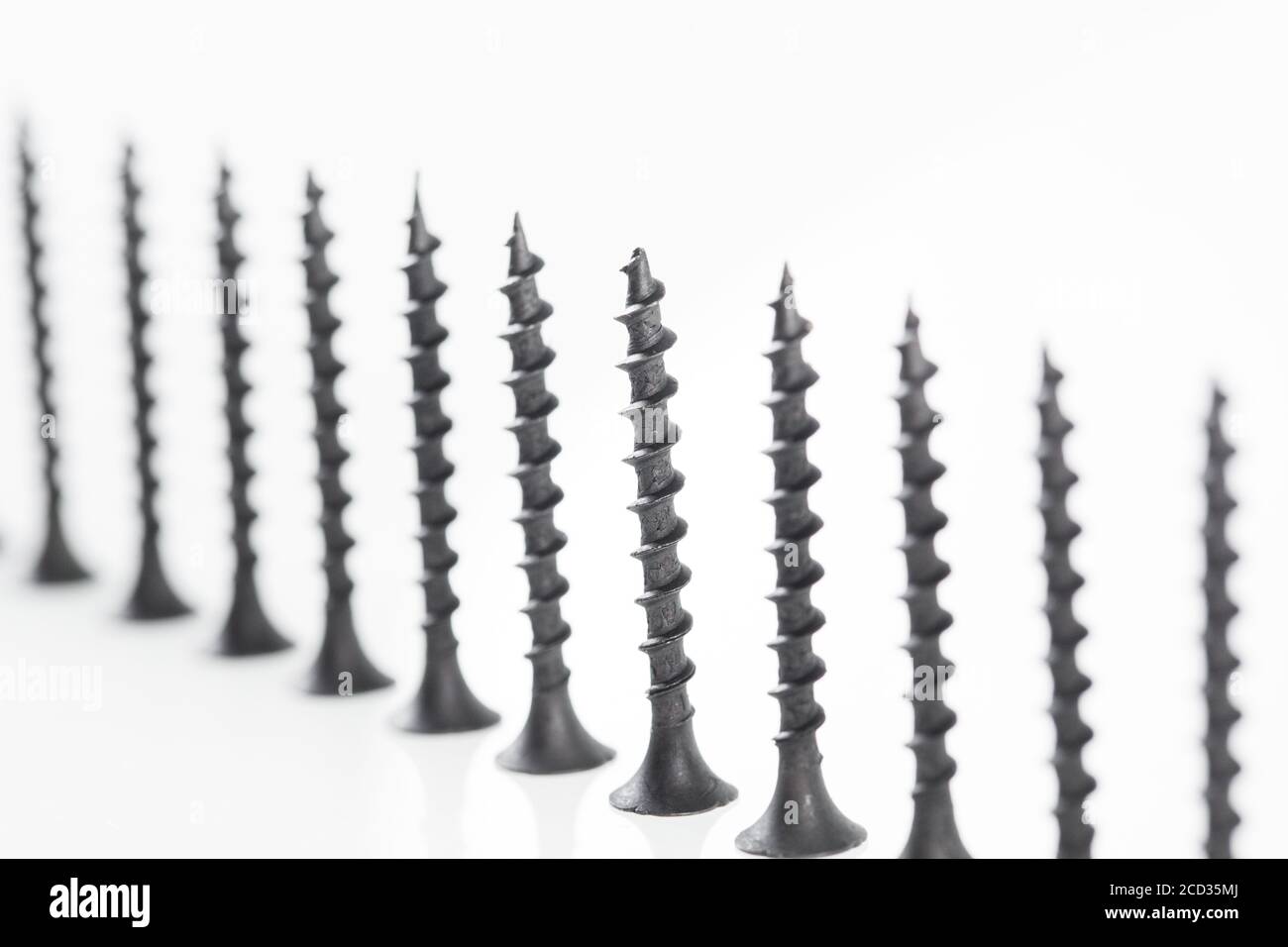 Screws still life large self tapping screws on white background Stock ...