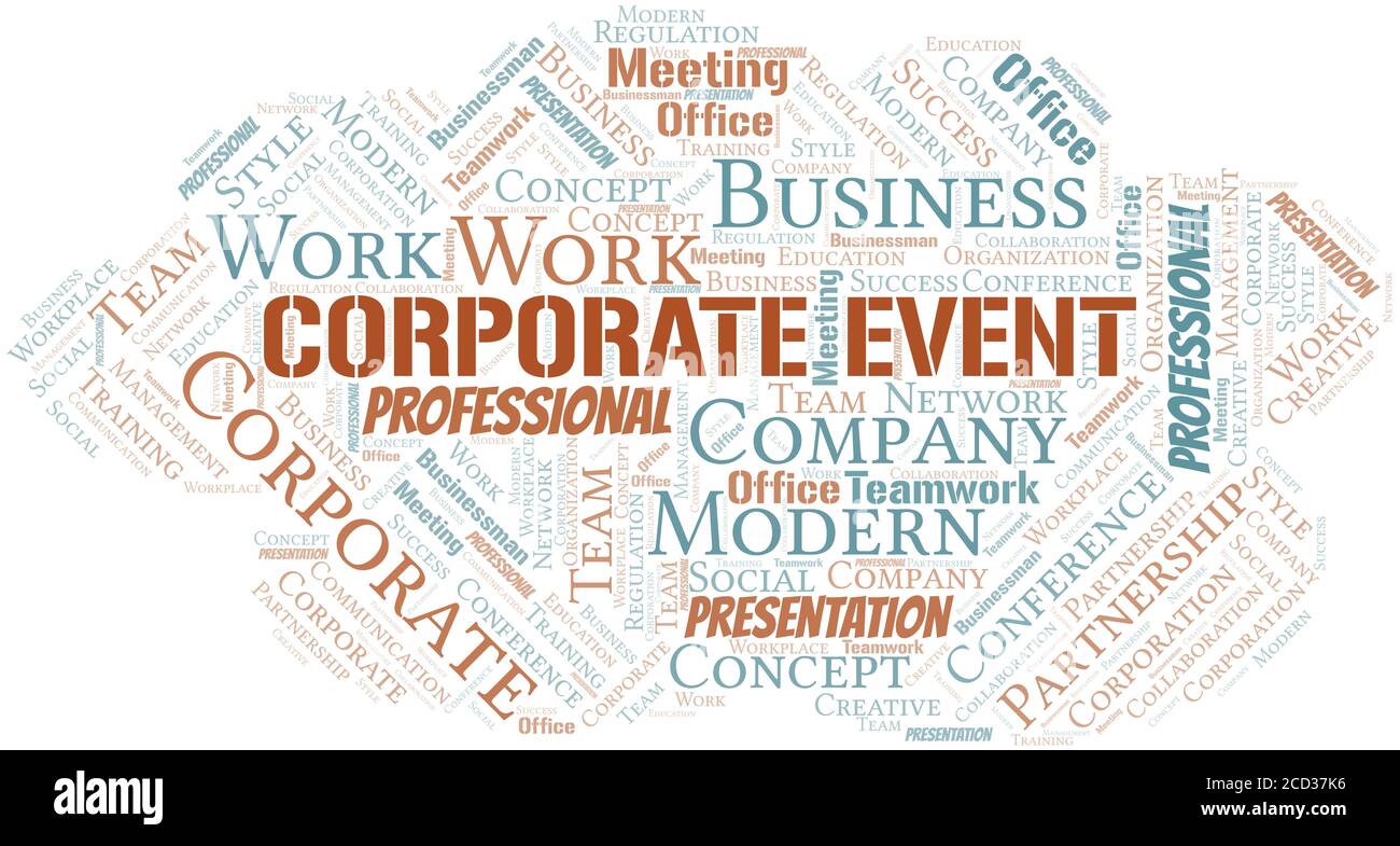 Corporate Event vector word cloud, made with the text only Stock Vector ...