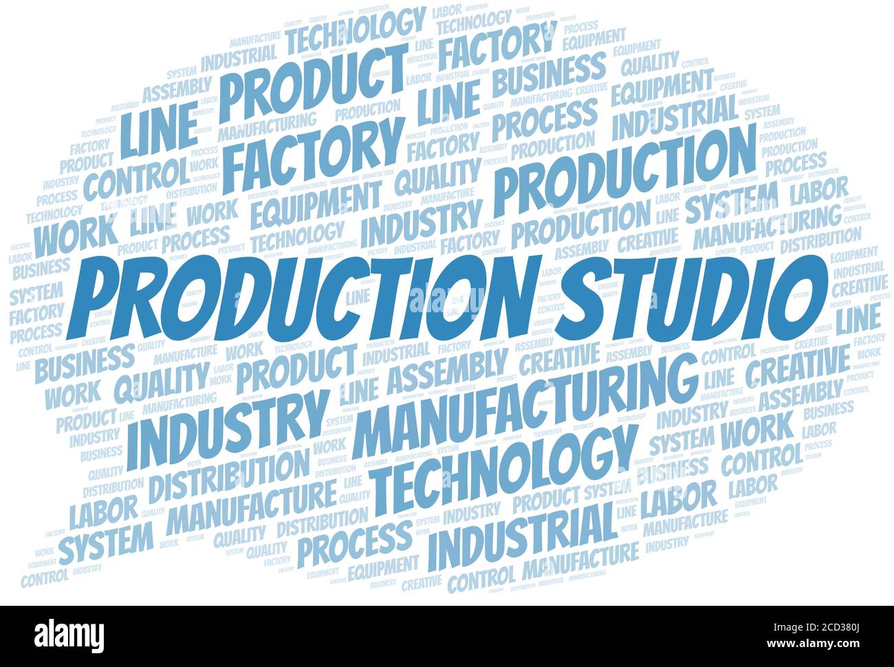 Production Studio word cloud create with the text only Stock Vector ...