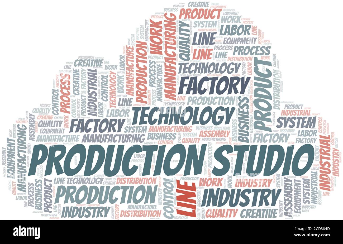 Production Studio word cloud create with the text only Stock Vector ...