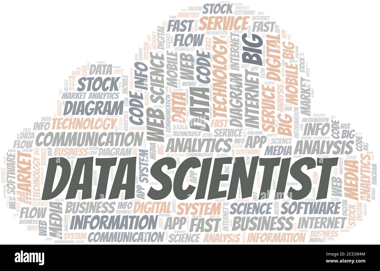 Data Scientist vector word cloud, made with the text only Stock Vector ...