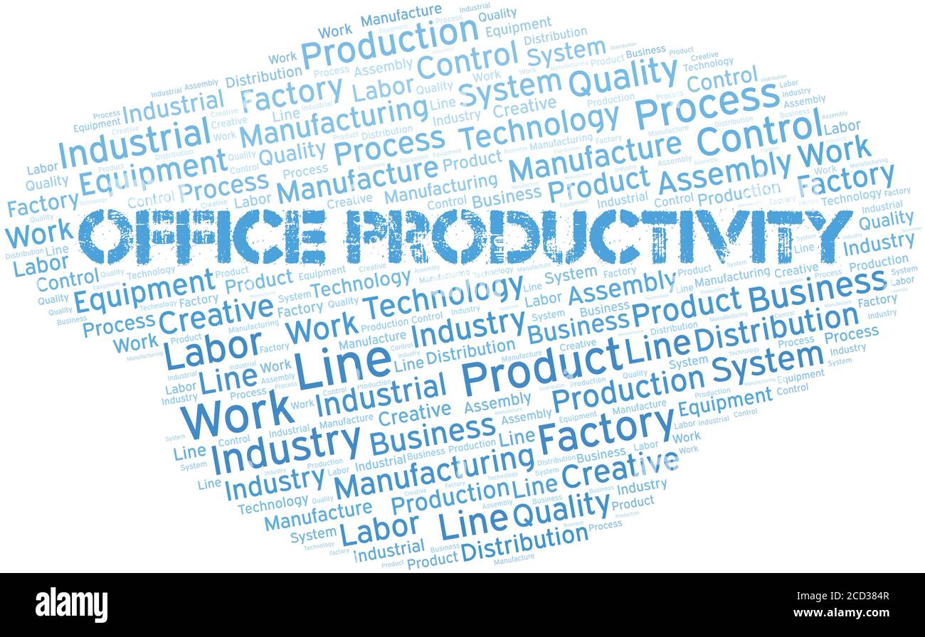 Office Productivity word cloud create with the text only Stock Vector ...