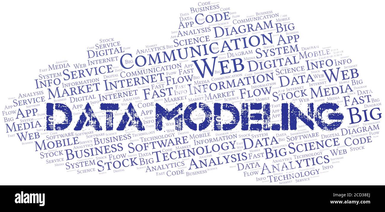 Data Modeling vector word cloud, made with the text only Stock Vector ...