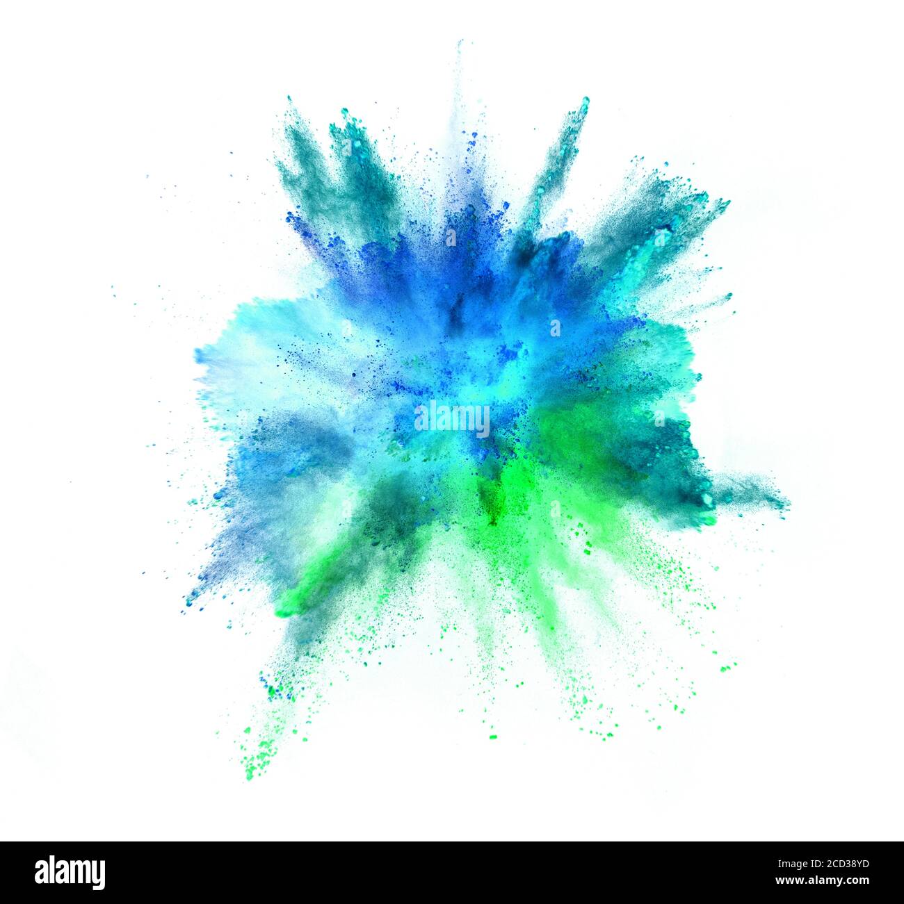 Explosion of coloured powder isolated on white background Stock Photo ...