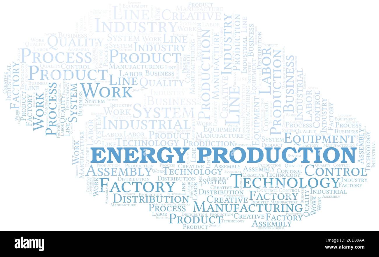 Energy Production word cloud create with the text only Stock Vector ...