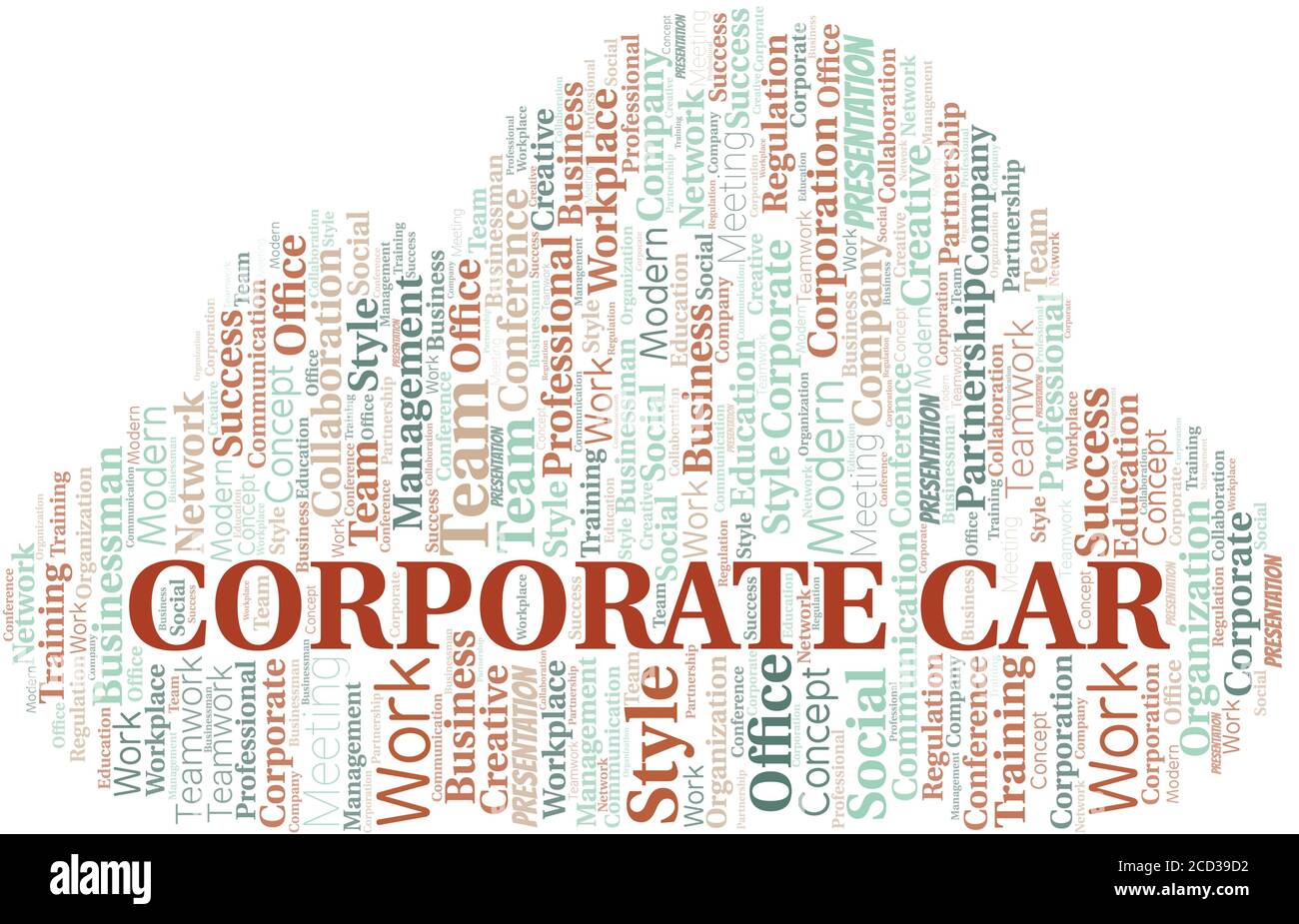 Corporate Car vector word cloud, made with the text only Stock Vector ...
