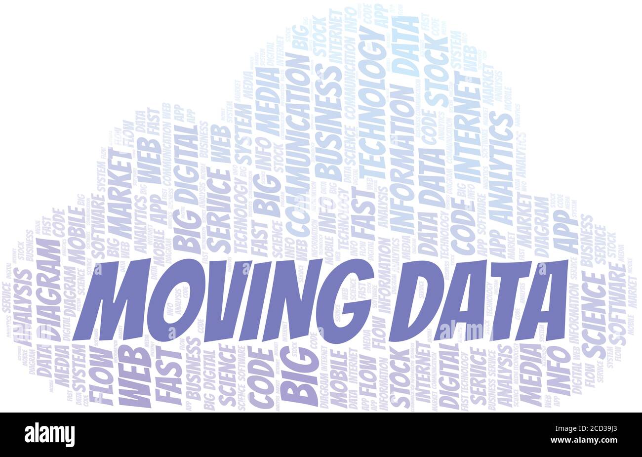 Moving Data Vector Word Cloud Made With The Text Only Stock Vector Image And Art Alamy