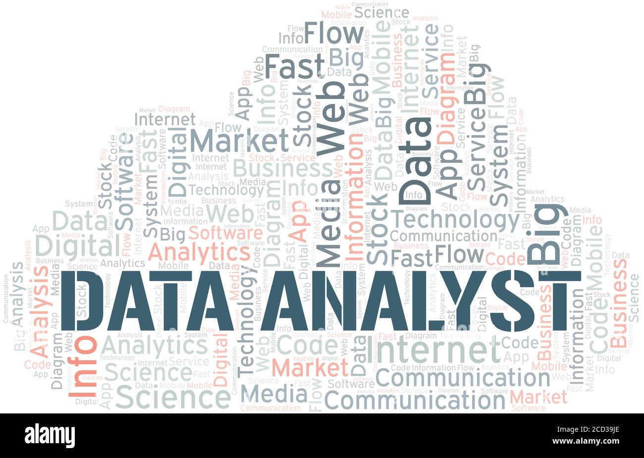 Data Analyst vector word cloud, made with the text only Stock Vector ...