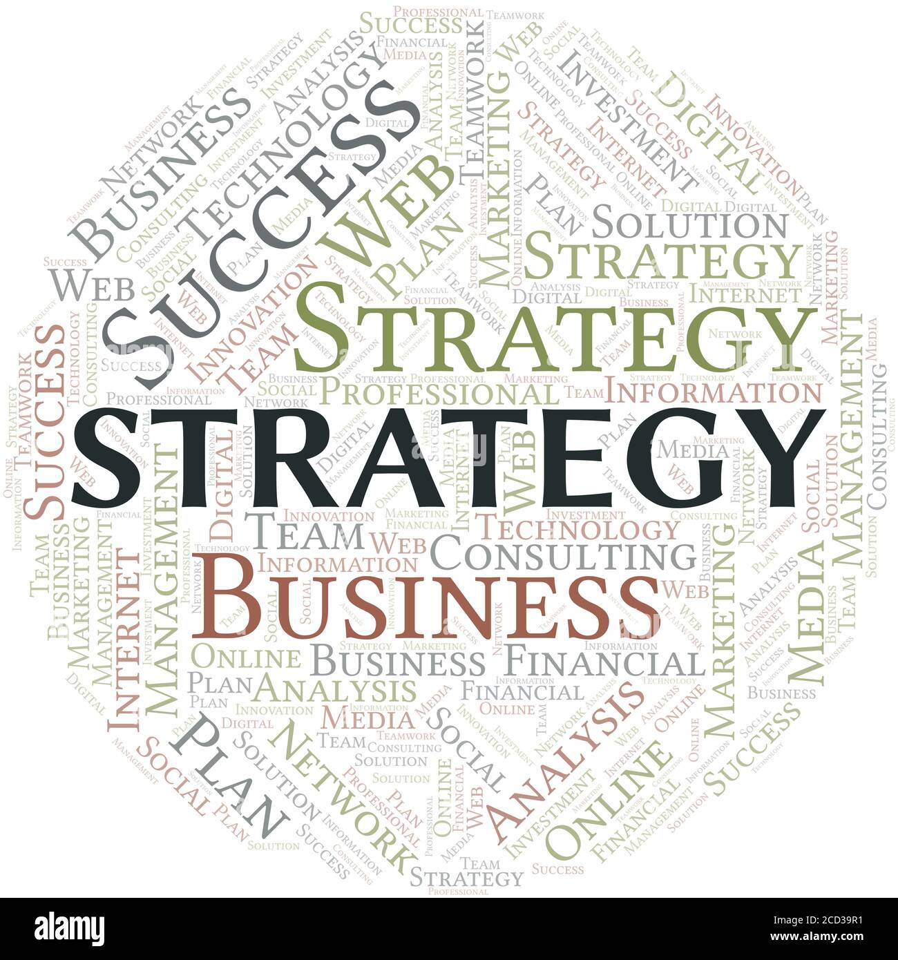 Strategy word cloud create with the text only Stock Vector Image & Art ...