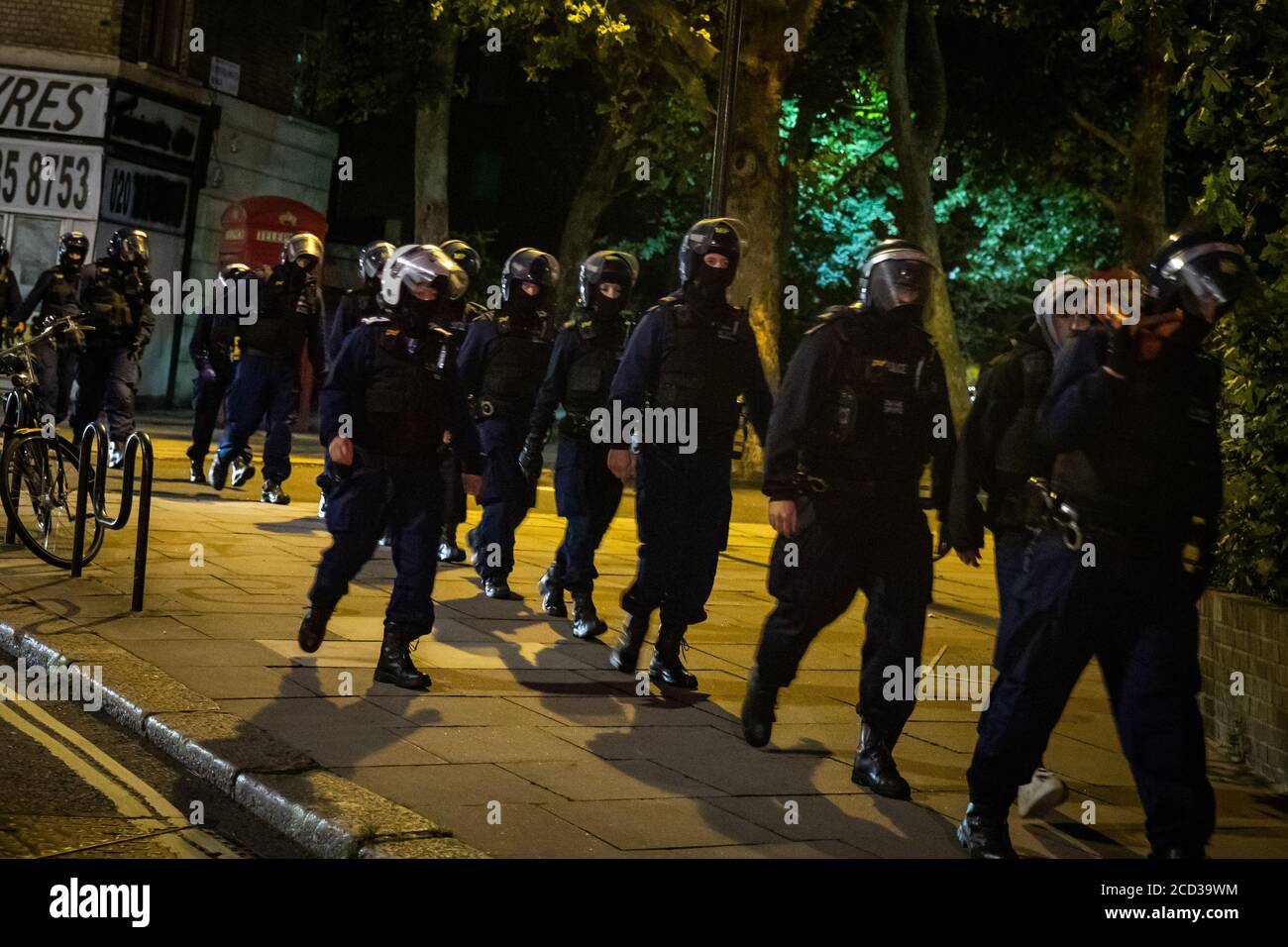 Metropolitan Police officers during a raid on a property on York Way in ...