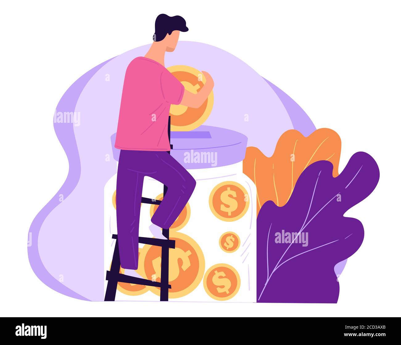 Savings jar Stock Vector Images - Alamy