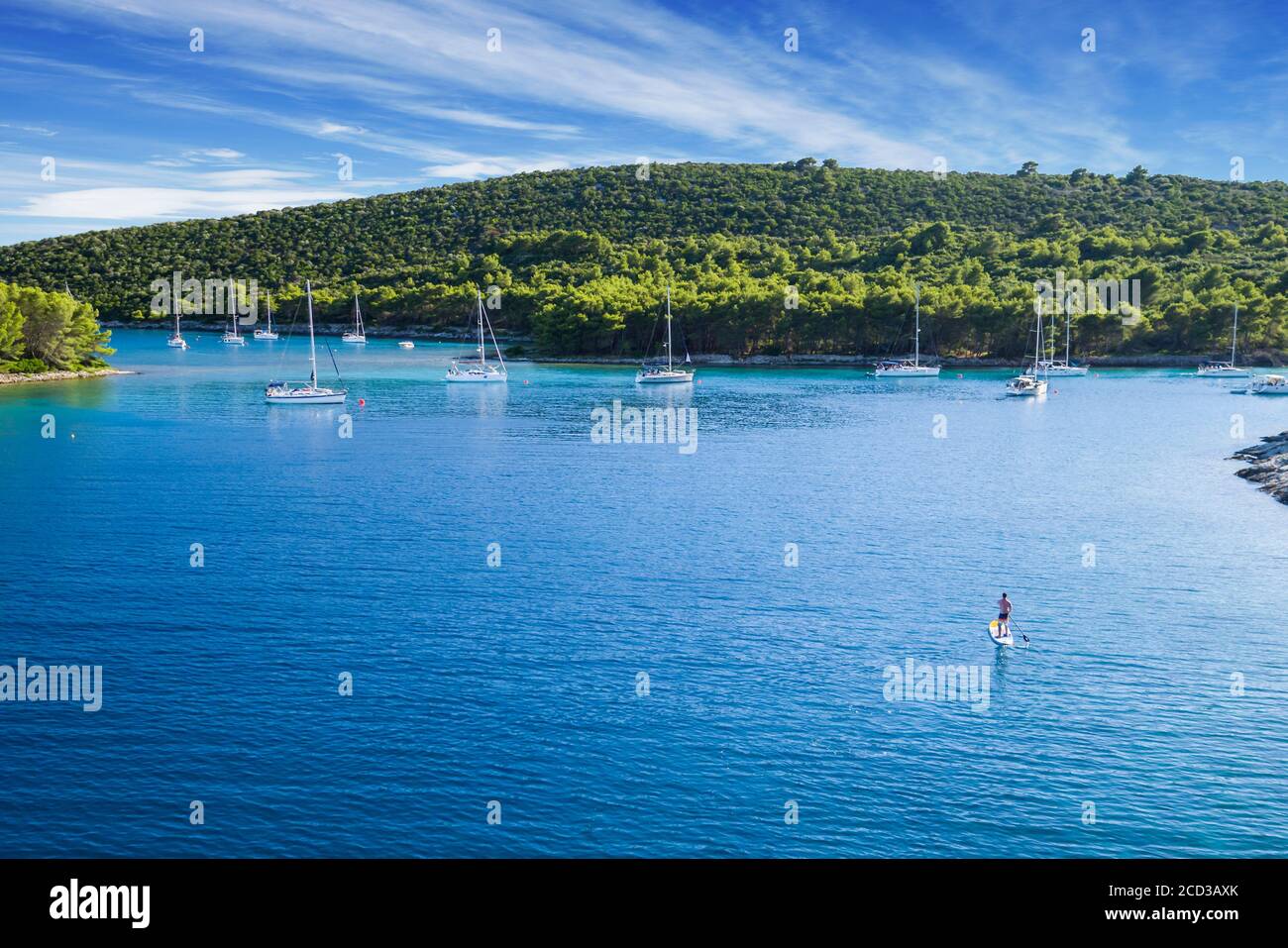Aerial view of paddleboarding hi-res stock photography and images - Alamy