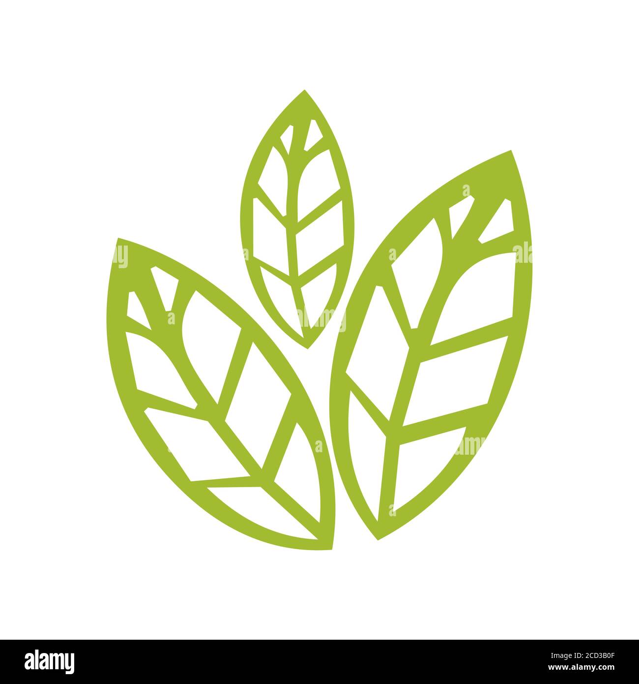 Icon of green leaves. Flat and green design Stock Vector Image & Art ...