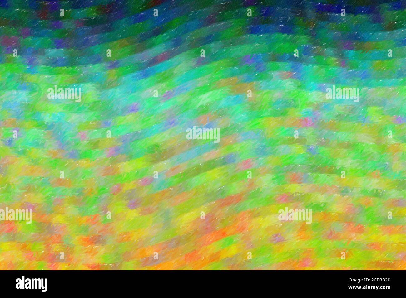 Dark green waves color pencil with high coverage background, digitally ...