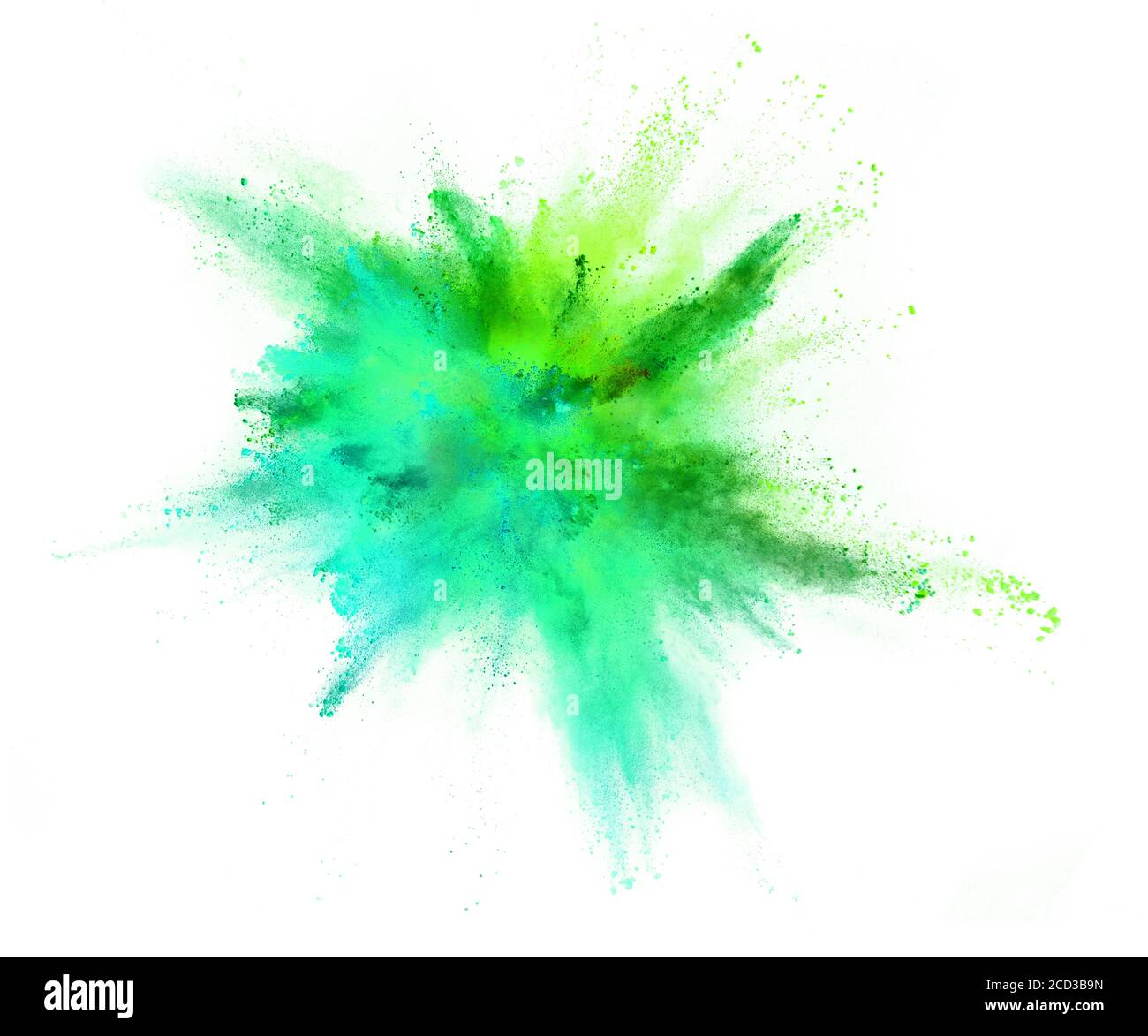 Explosion of coloured powder isolated on white background Stock Photo ...