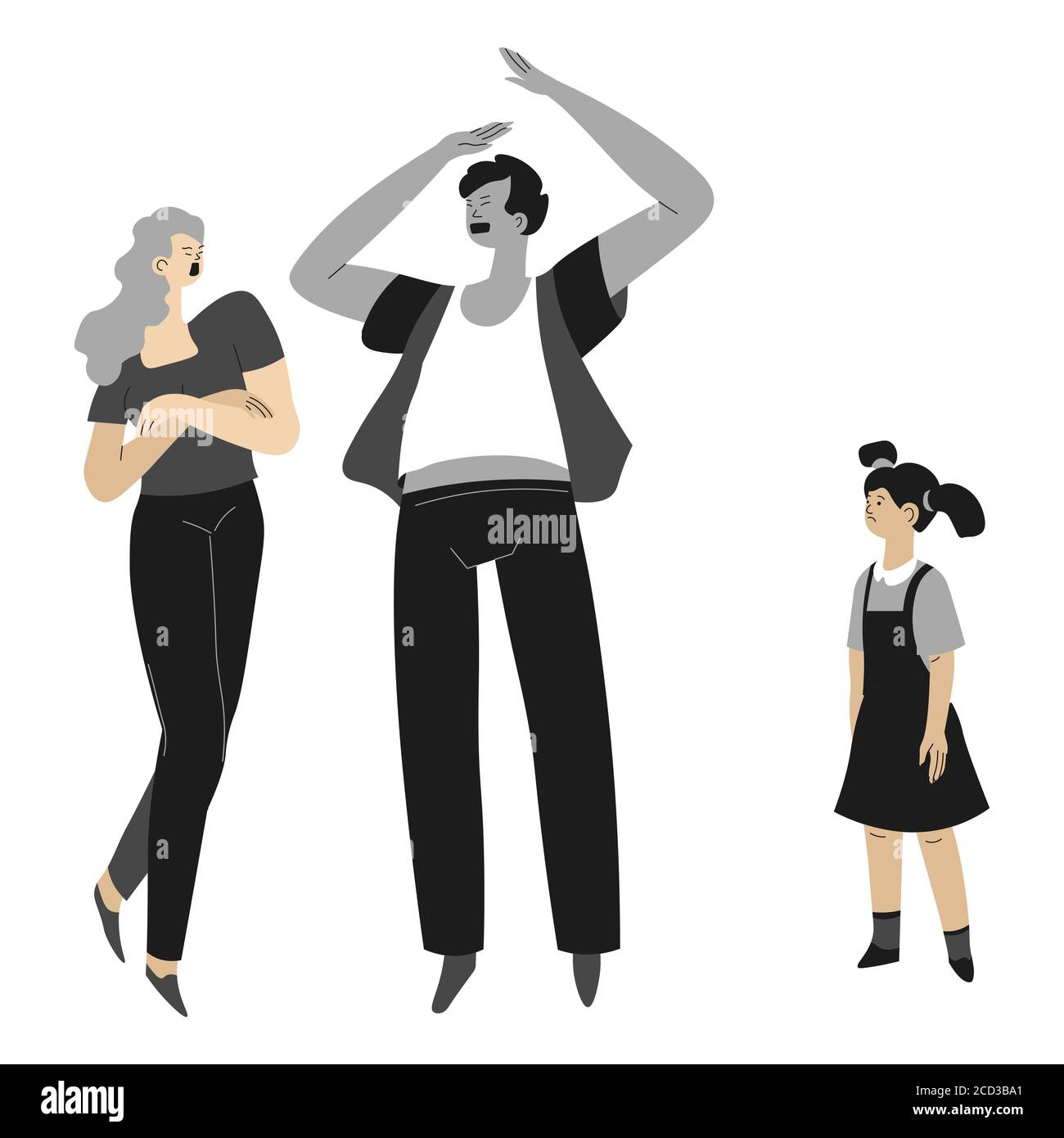Angry kid mom Stock Vector Images - Alamy