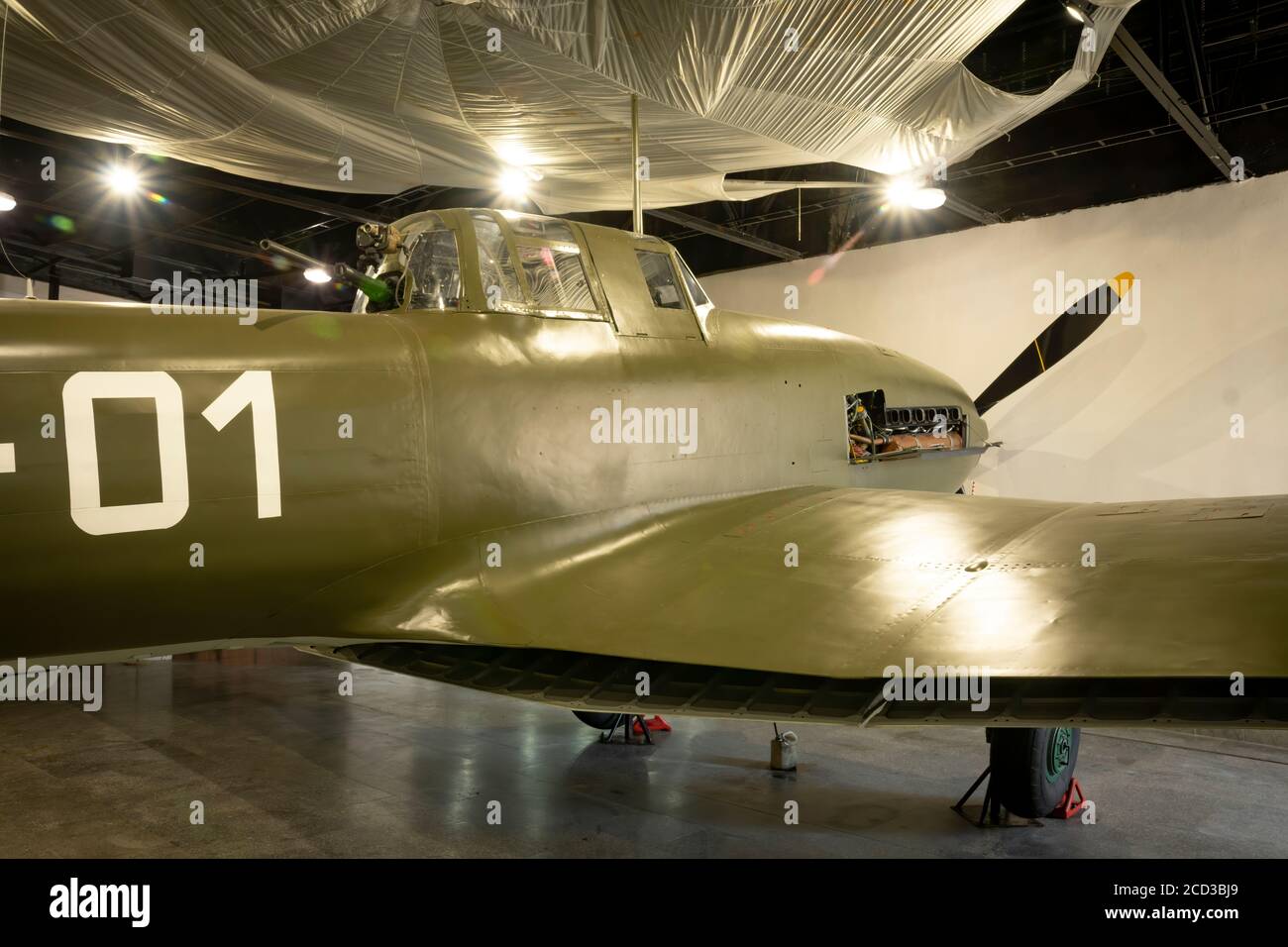 Czechoslovakian Avia B-33 (Ilyushin IL-10). Observation Tower on ...