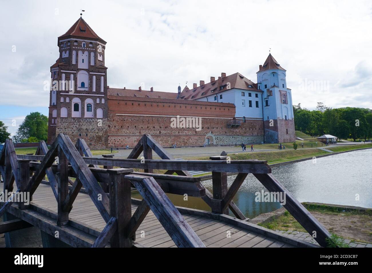 Breathtaking shot of famous Mir castle complex in Belarus Stock Photo ...