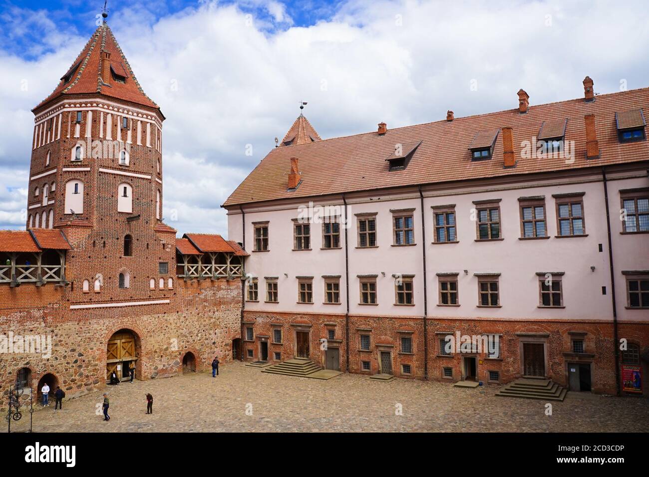 Breathtaking shot of famous Mir castle complex in Belarus Stock Photo ...