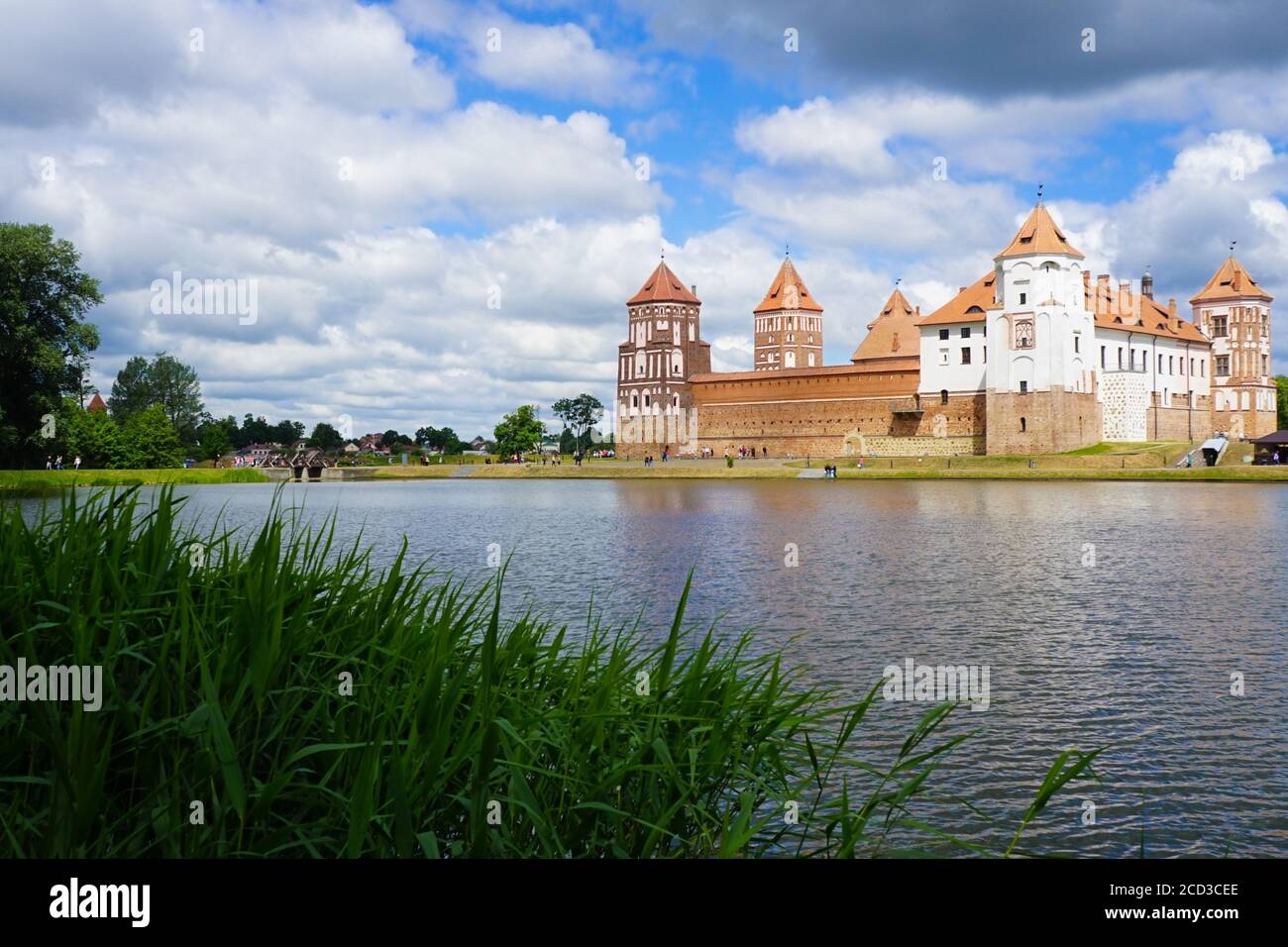 Breathtaking shot of famous Mir castle complex in Belarus Stock Photo ...