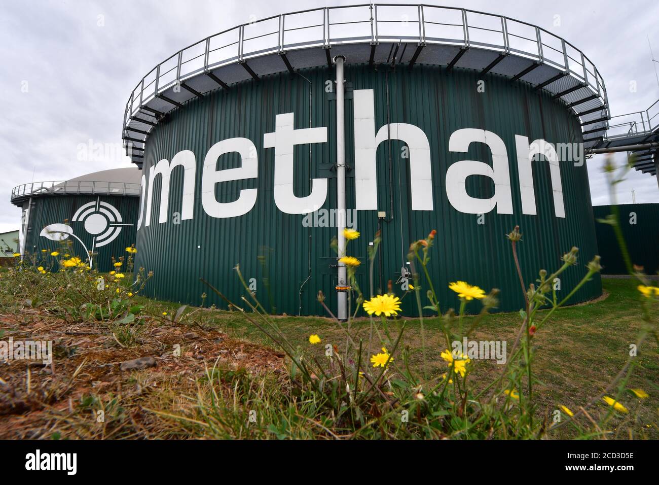 Nordhausen, Germany. 26th Aug, 2020. Biomethane stands on a ...