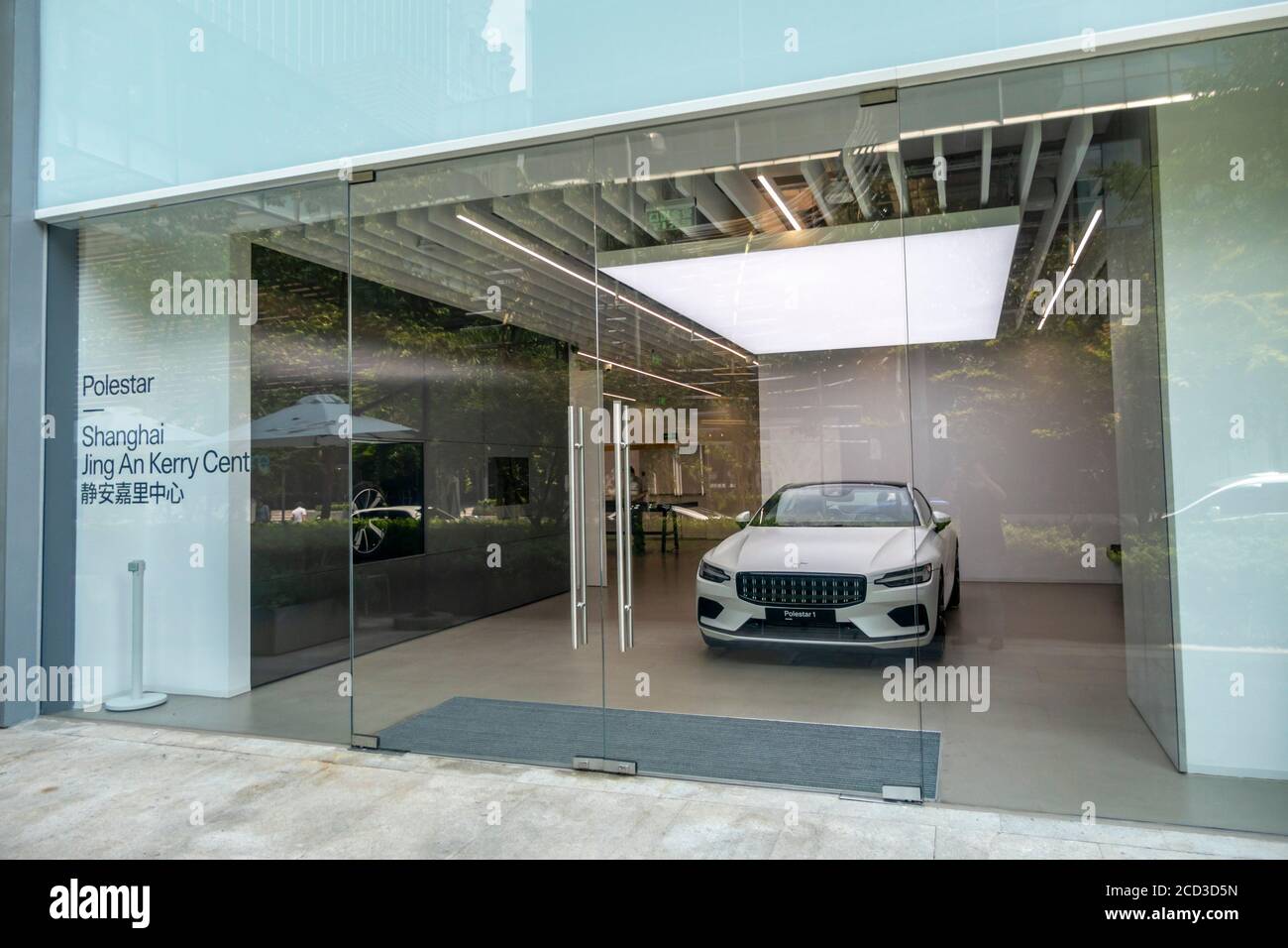 The model of Polestar 1, Polestar 2 and their parts at the newly opened ...