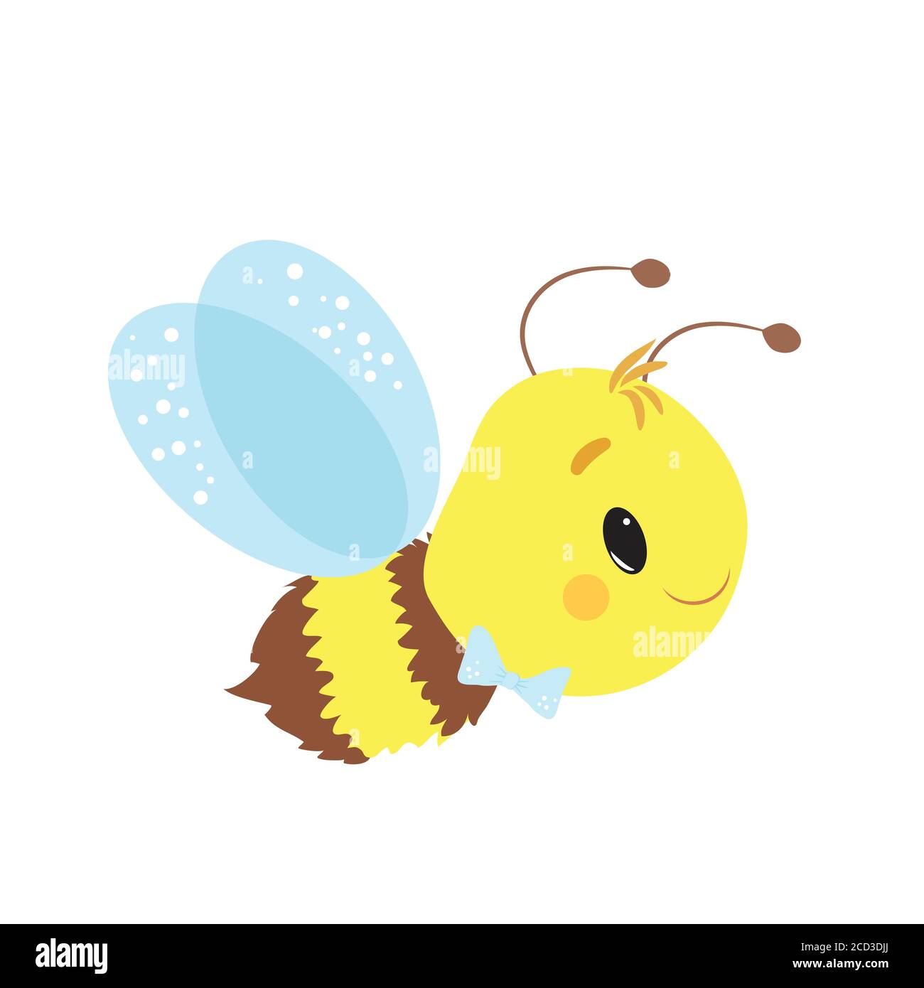 Cute Little Bee Vector Illustration Stock Vector Image & Art - Alamy