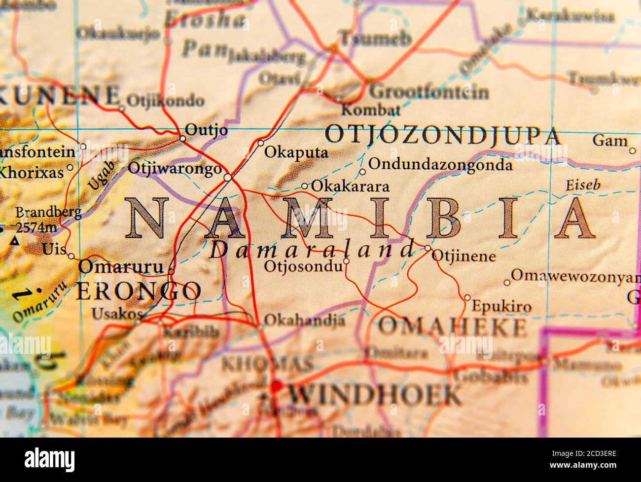 Map of windhoek hi-res stock photography and images - Alamy