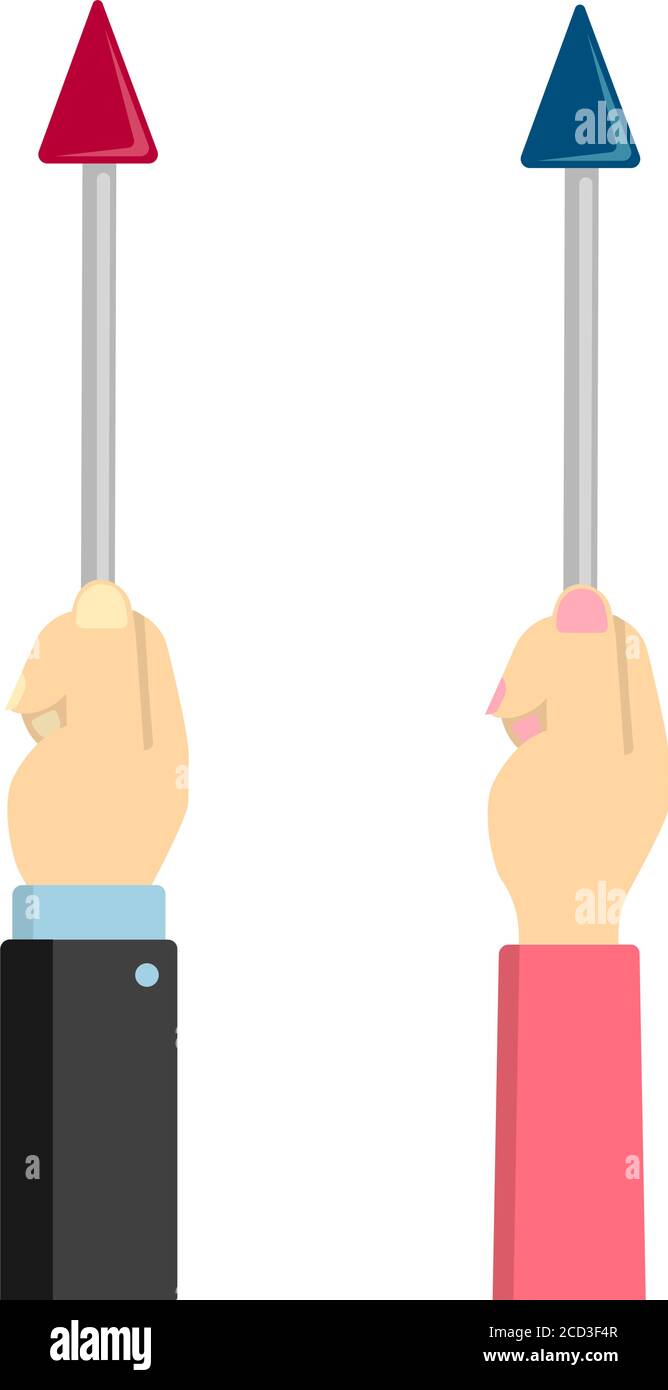 Businessman pointing stick Cut Out Stock Images & Pictures - Alamy