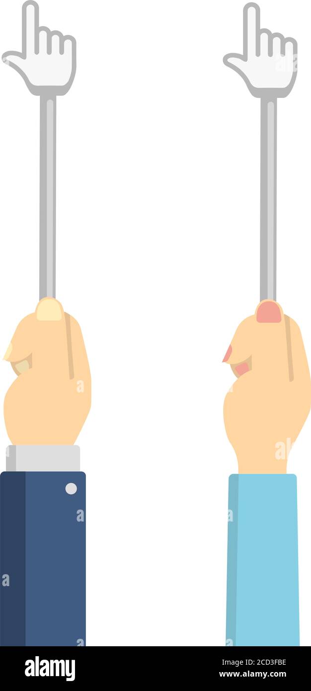 Hand holding pointing stick hi-res stock photography and images - Alamy