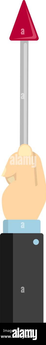 Hand holding pointing stick vector illustration ( male hand , business ...