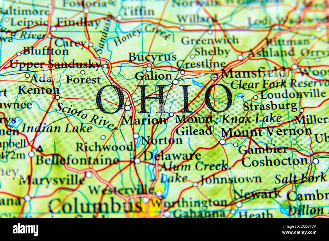 Map of mansfield hi-res stock photography and images - Alamy