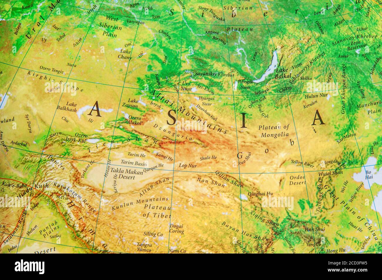 China india on geographic map hi-res stock photography and images - Alamy