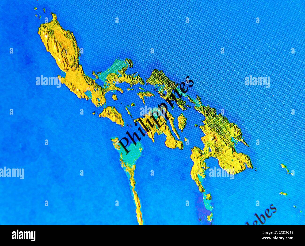 Geographic map of Philipines with important cities Stock Photo - Alamy