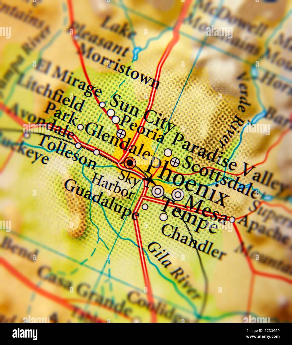 Geographic map of Phoenix Stock Photo - Alamy