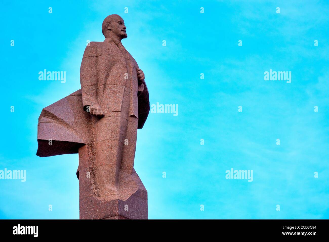 Statue of Lenin in front of the Parliament building, Tiraspol ...